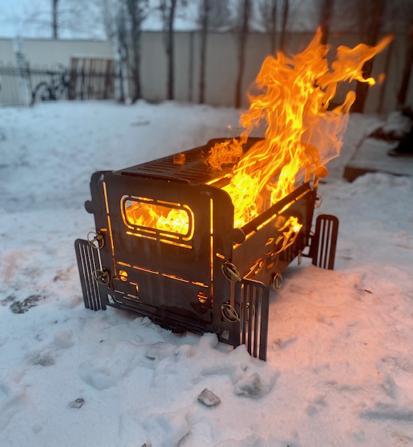 Hot Rod Fire Pit, Collapsible Fire Pit, Portable Campfire, Patio Fire ...